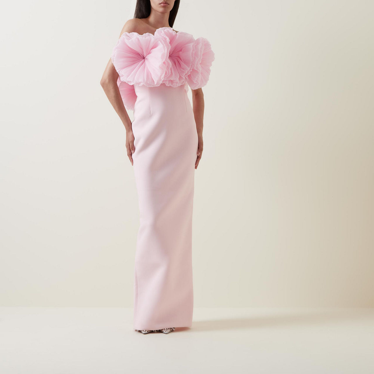 RACHEL GILBERT Angelo Flower Detail Gown