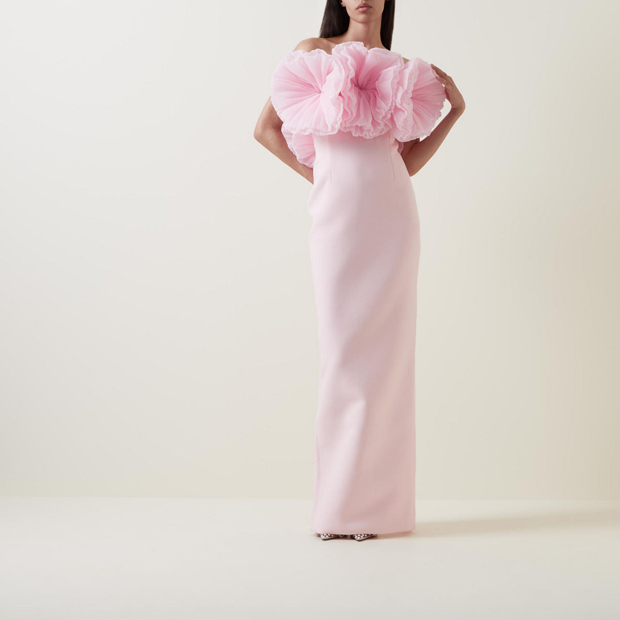 RACHEL GILBERT Angelo Flower Detail Gown