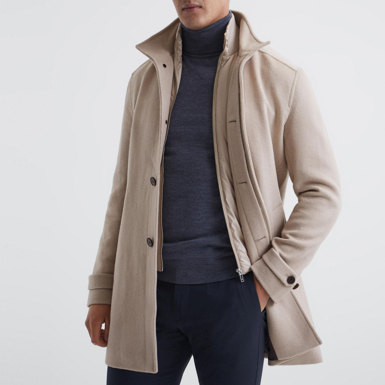 Moat Funnel Neck Overcoat