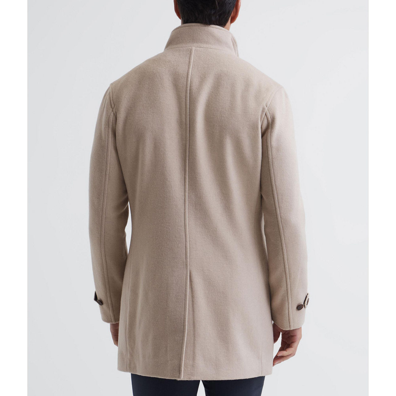REISS Moat Funnel Neck Overcoat
