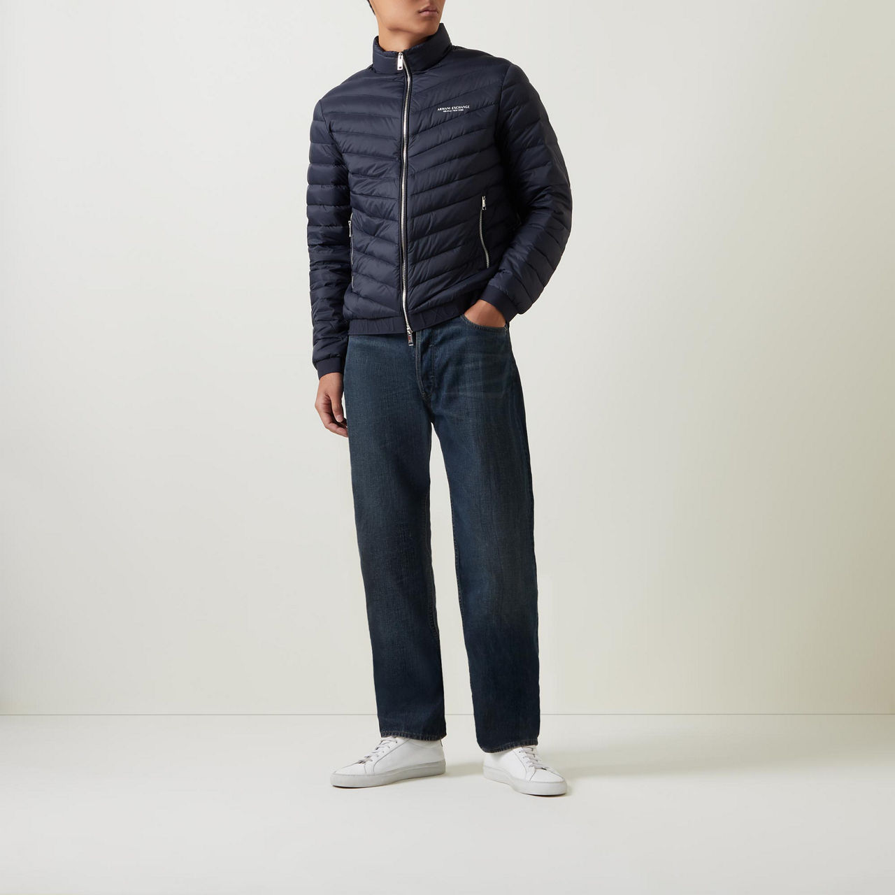 ARMANI EXCHANGE Chevron Quilted Jacket