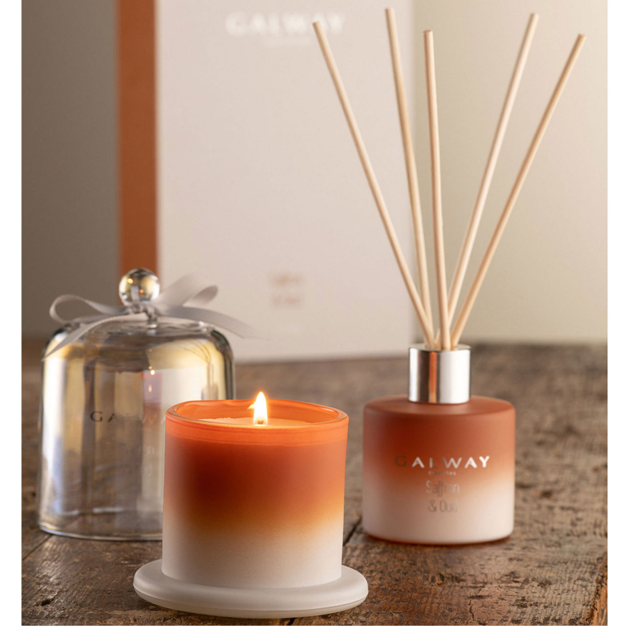 Saffron & Oud Diffuser and Candle Gift Set