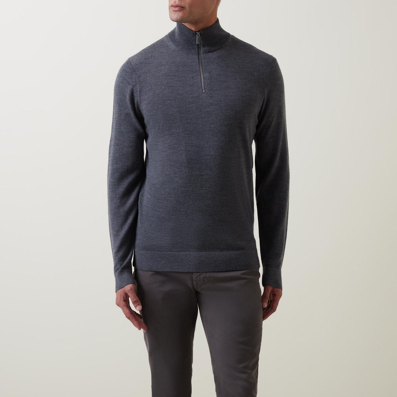 Half-Zip Wool Sweater