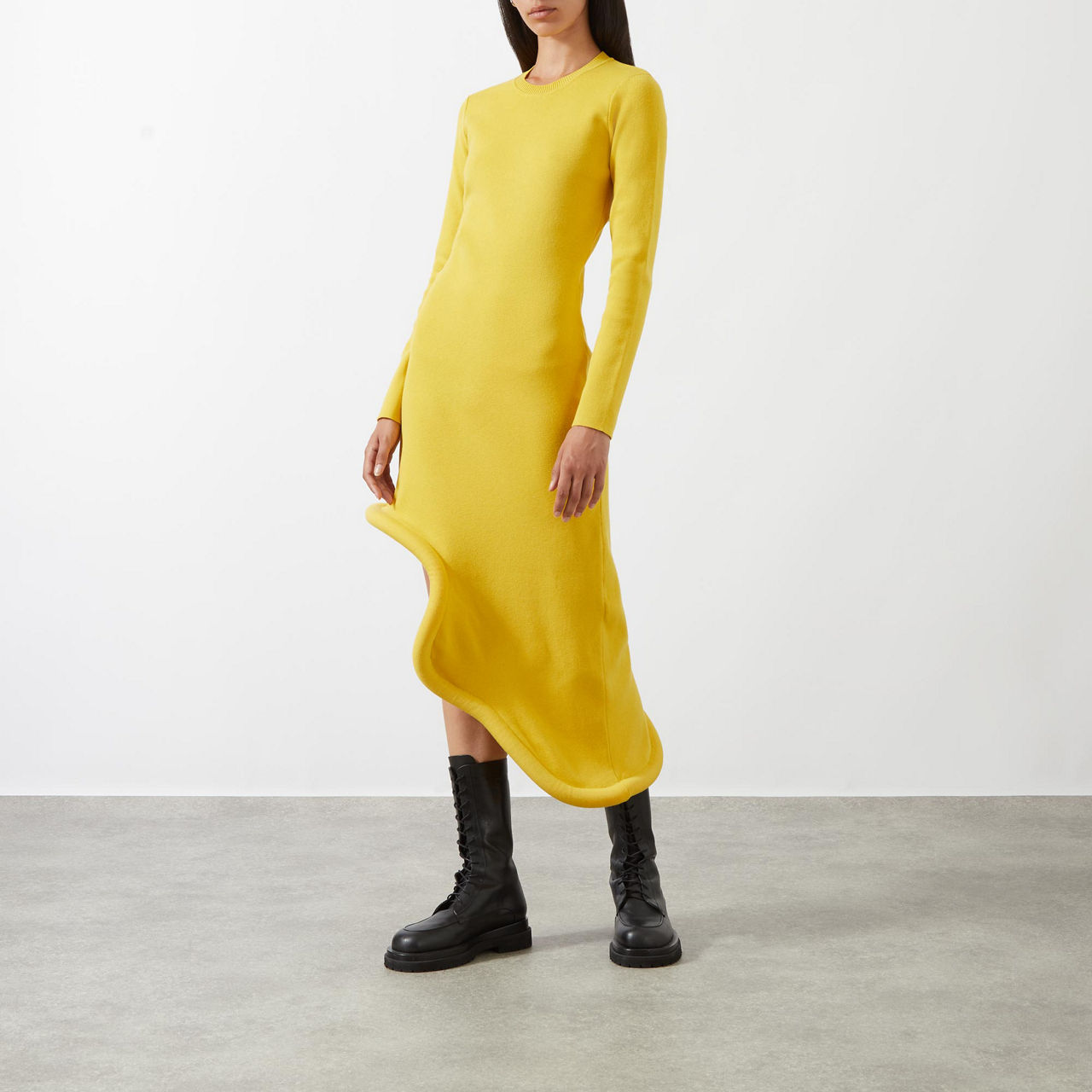 JW ANDERSON Long-Sleeve Asymmetrical Bumper Dress