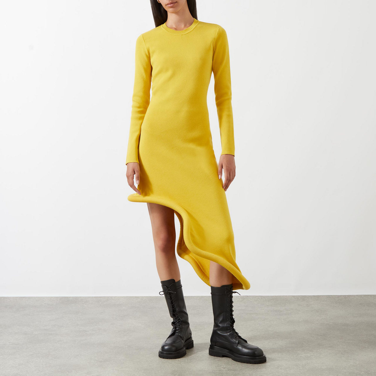 JW ANDERSON Long-Sleeve Asymmetrical Bumper Dress