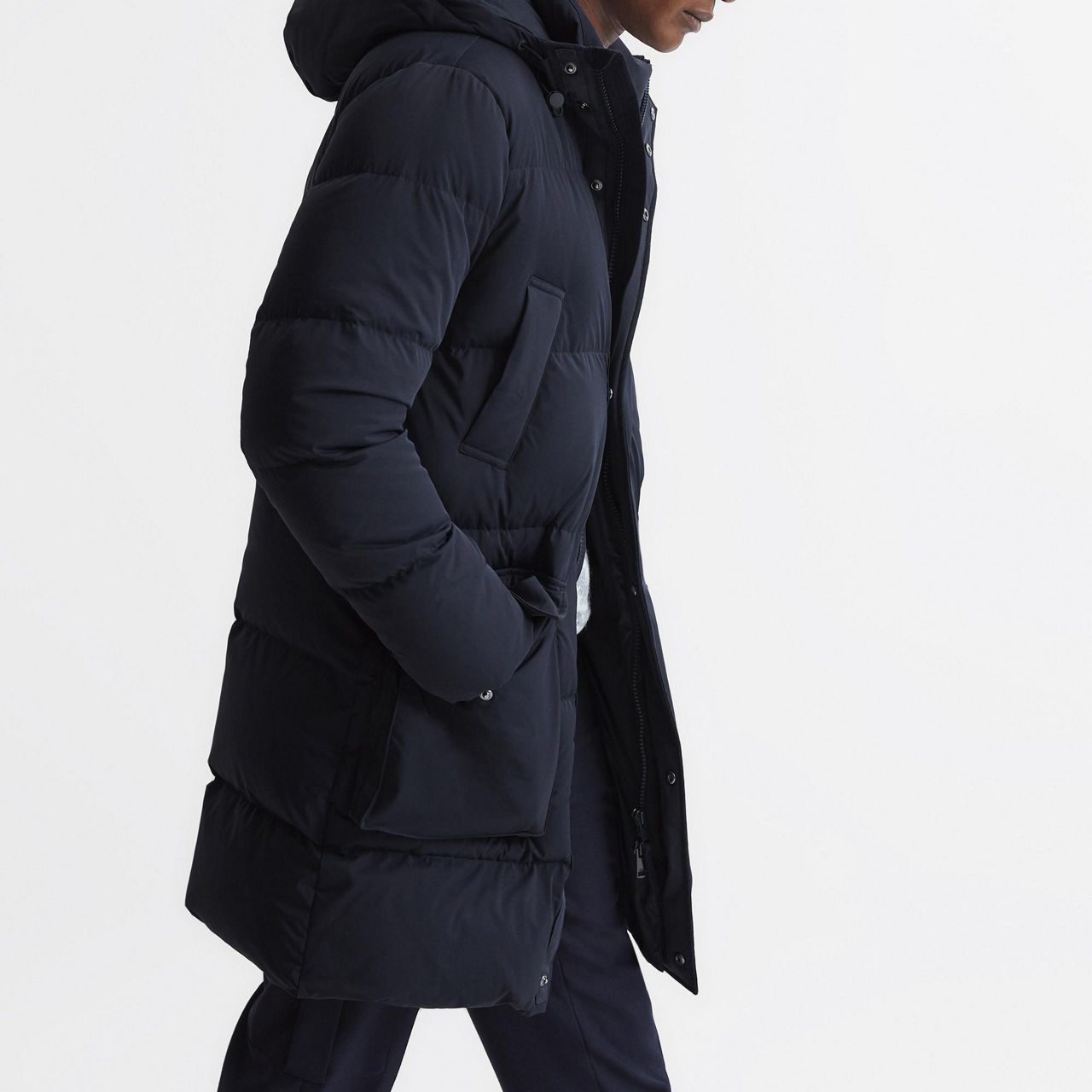 REISS Skye Mid Length Puffer Jacket