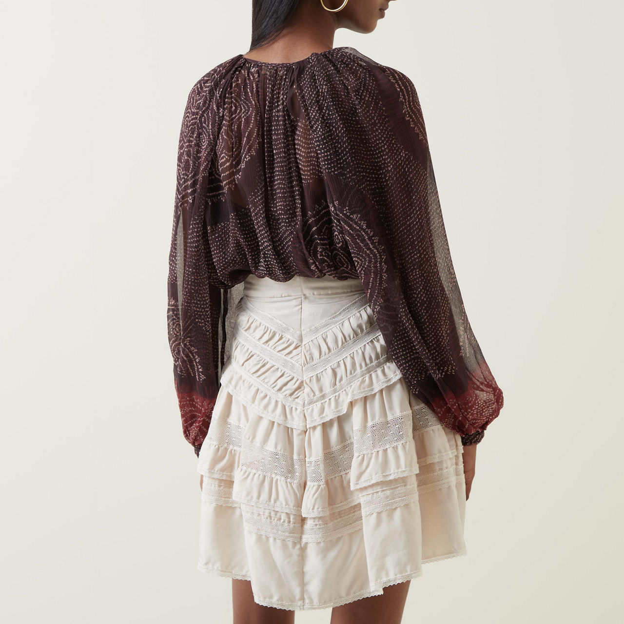 ULLA JOHNSON Pauline Semi-Sheer Blouse