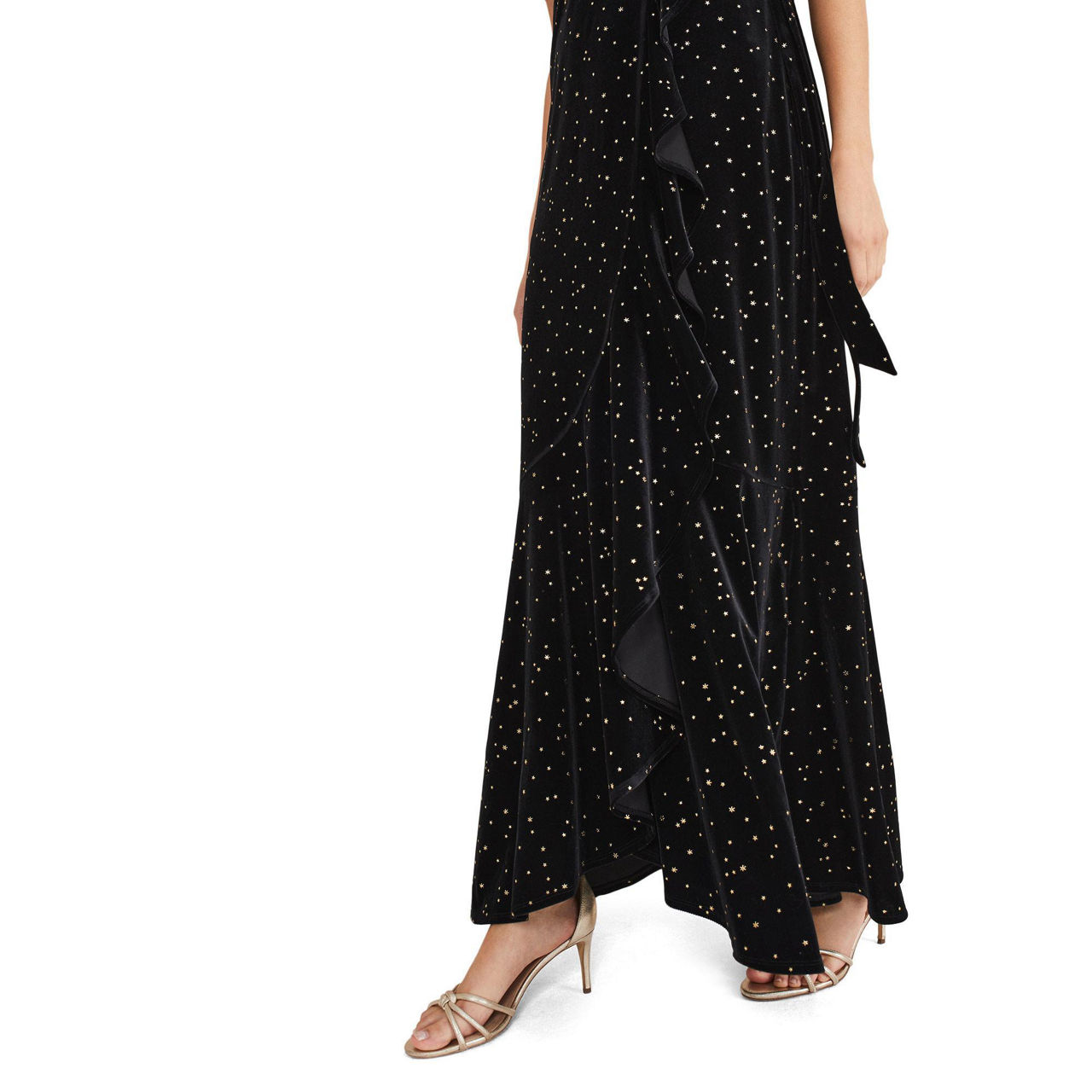 PHASE EIGHT Holly Velvet Star Wrap Dress