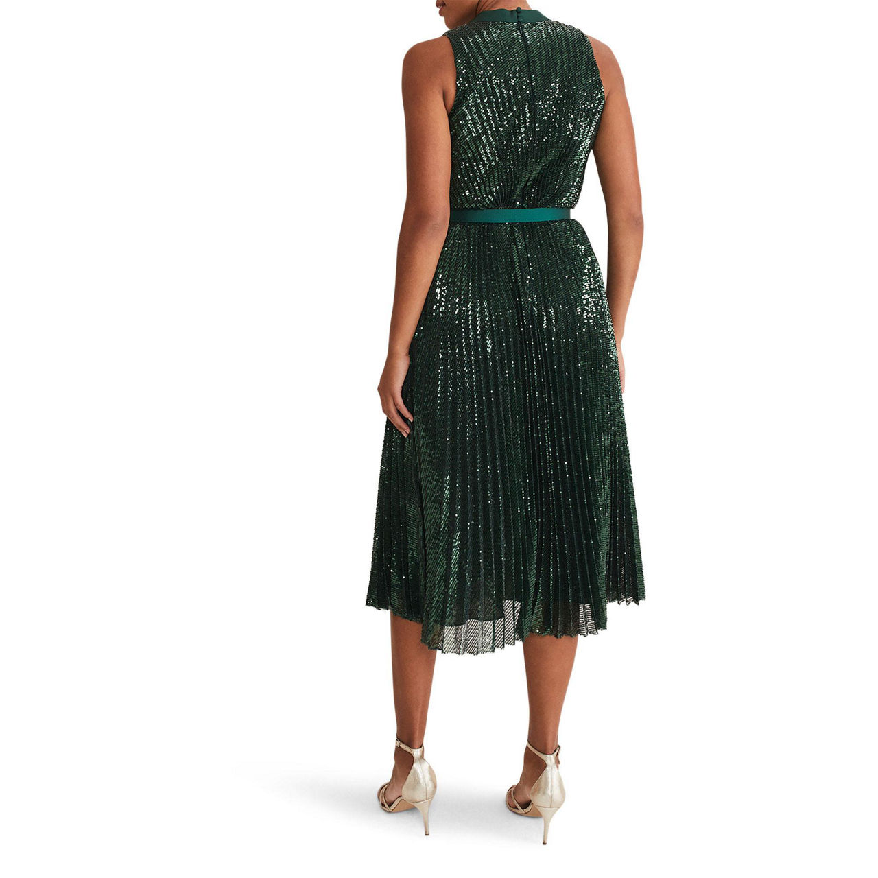 PHASE EIGHT Simara Sequin Pleated Dress