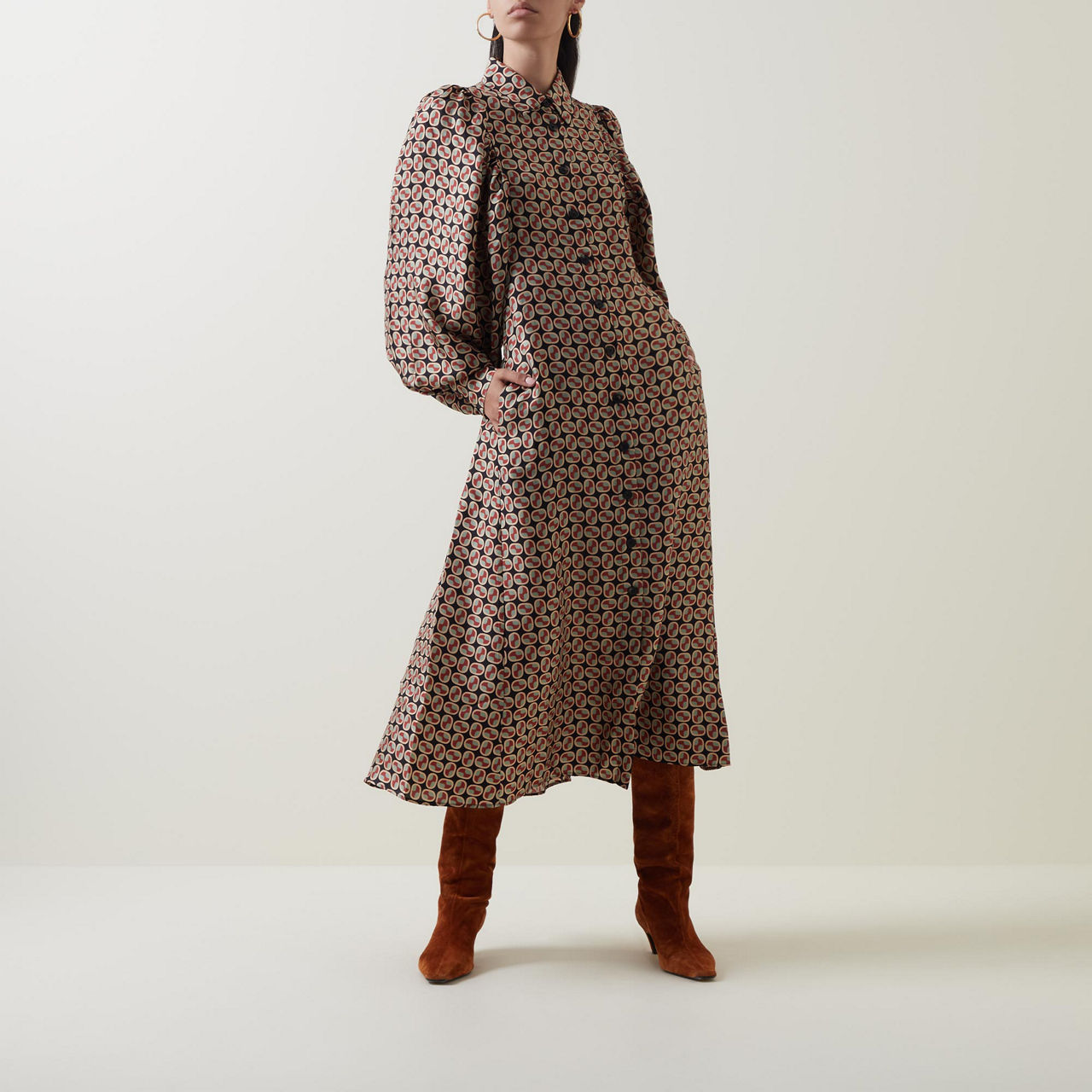 CO Printed Silk Dress