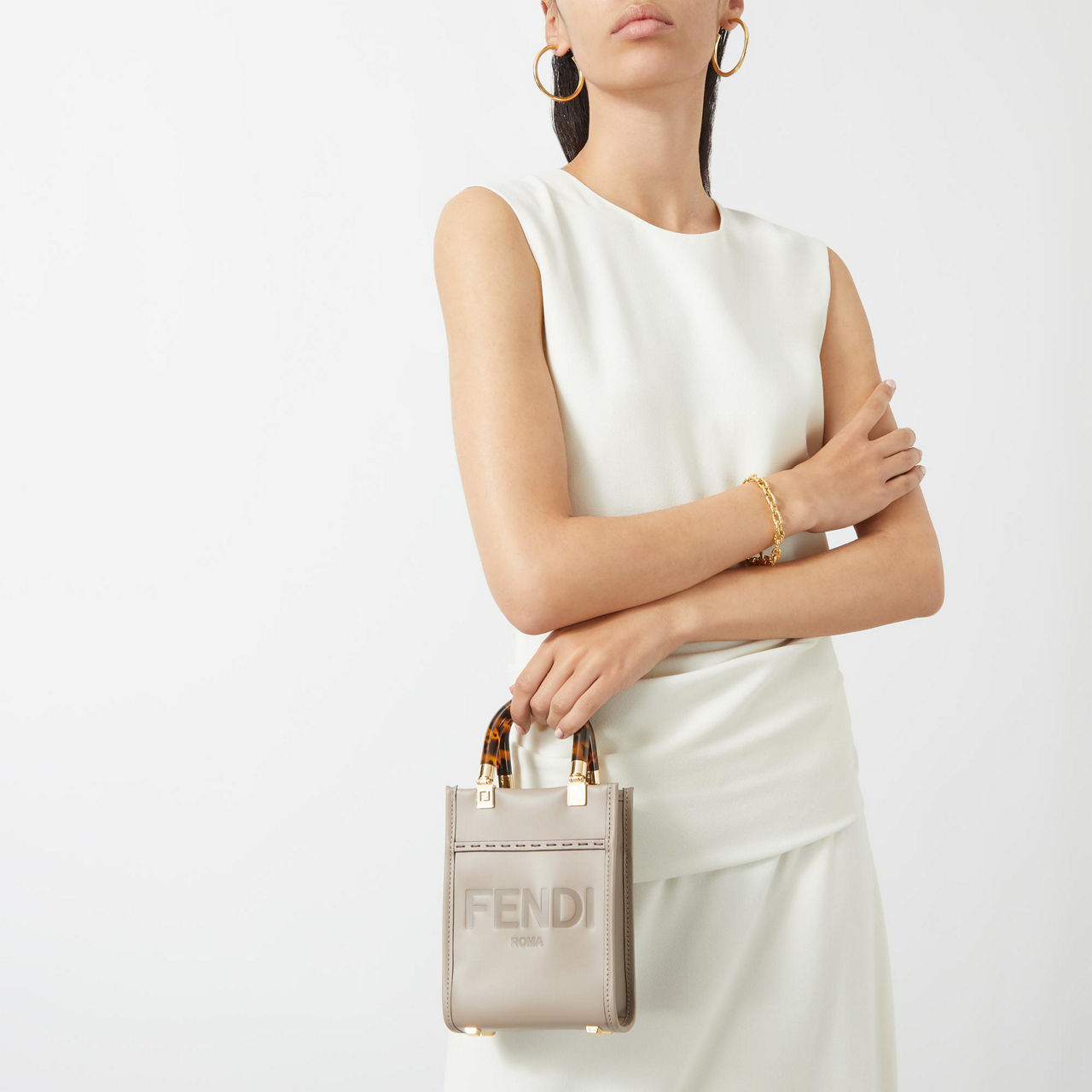 FENDI Mini Sunshine Shopper Tote