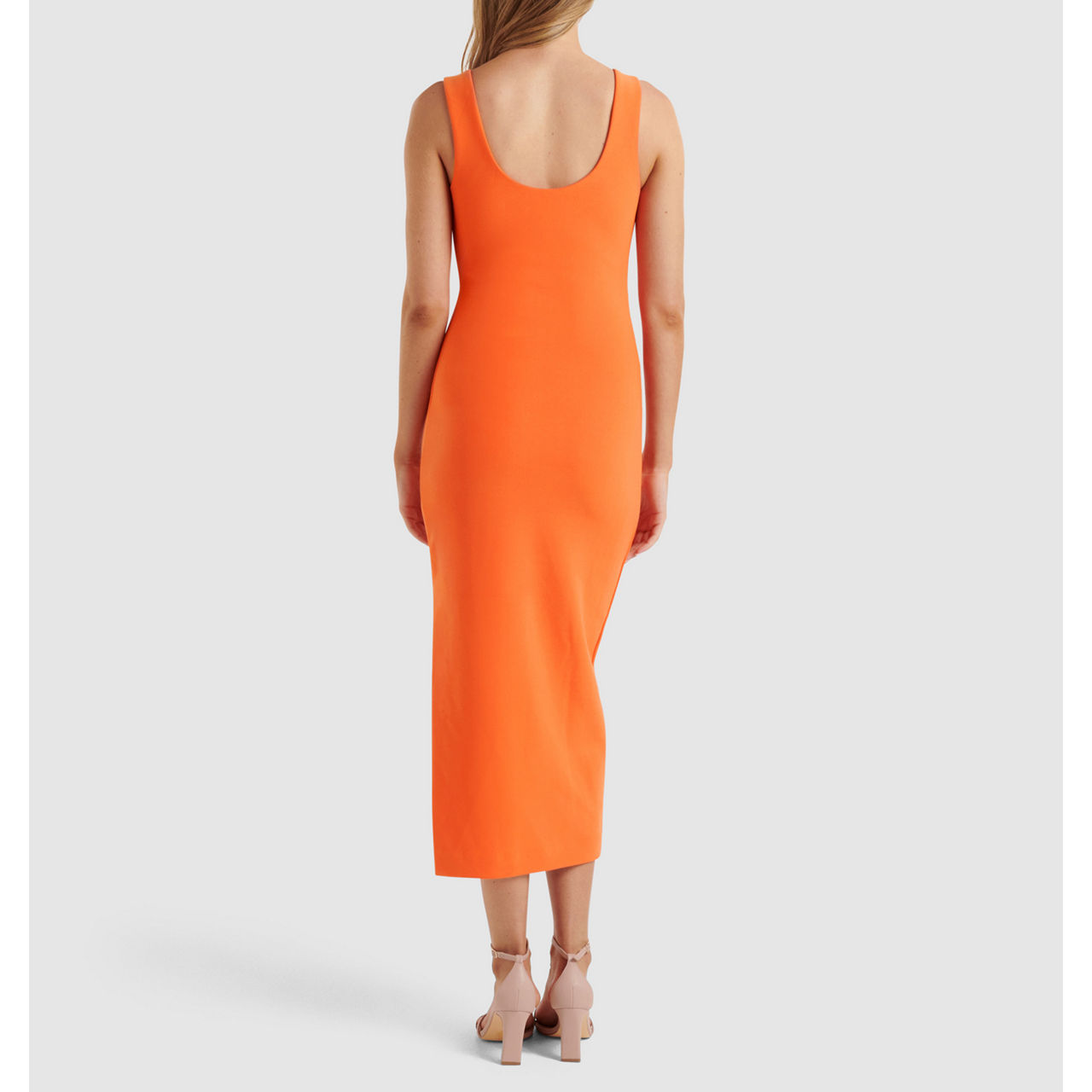 FOREVER NEW Lexi Square Neck Ruched Midi Dress