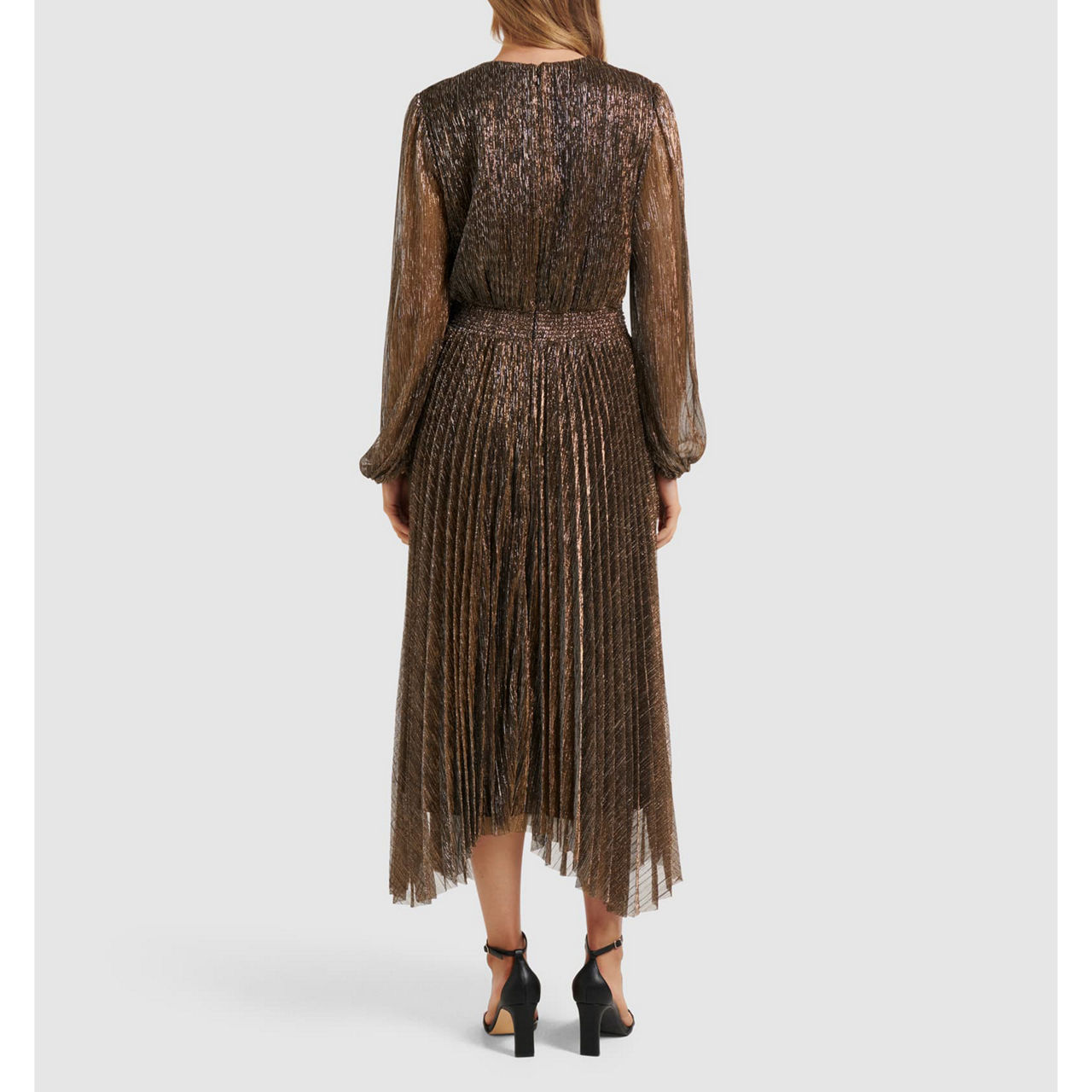 FOREVER NEW Sahara Wrap Plisse Midi Dress