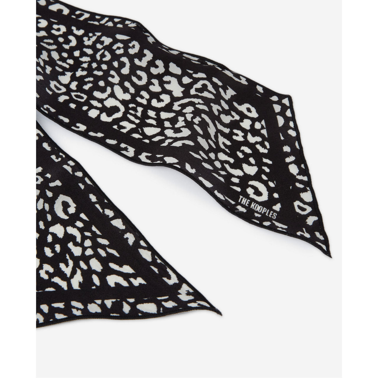THE KOOPLES Leopard Print Skinny Scarf