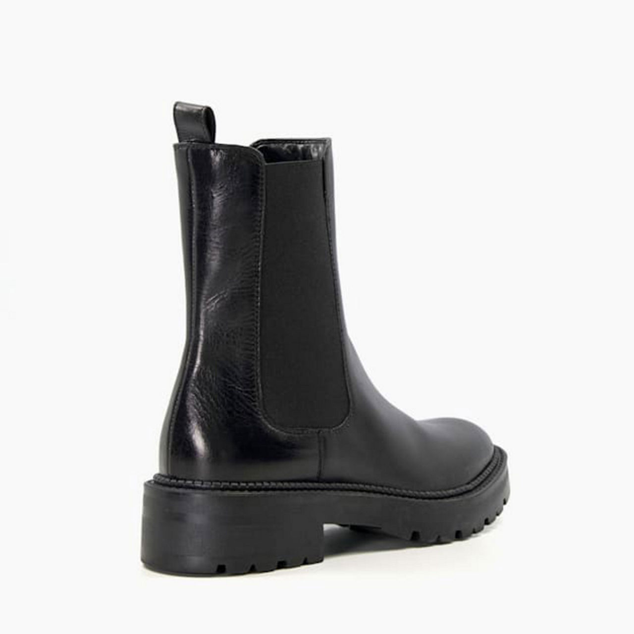 Picture Leather Cleated Chelsea Boots