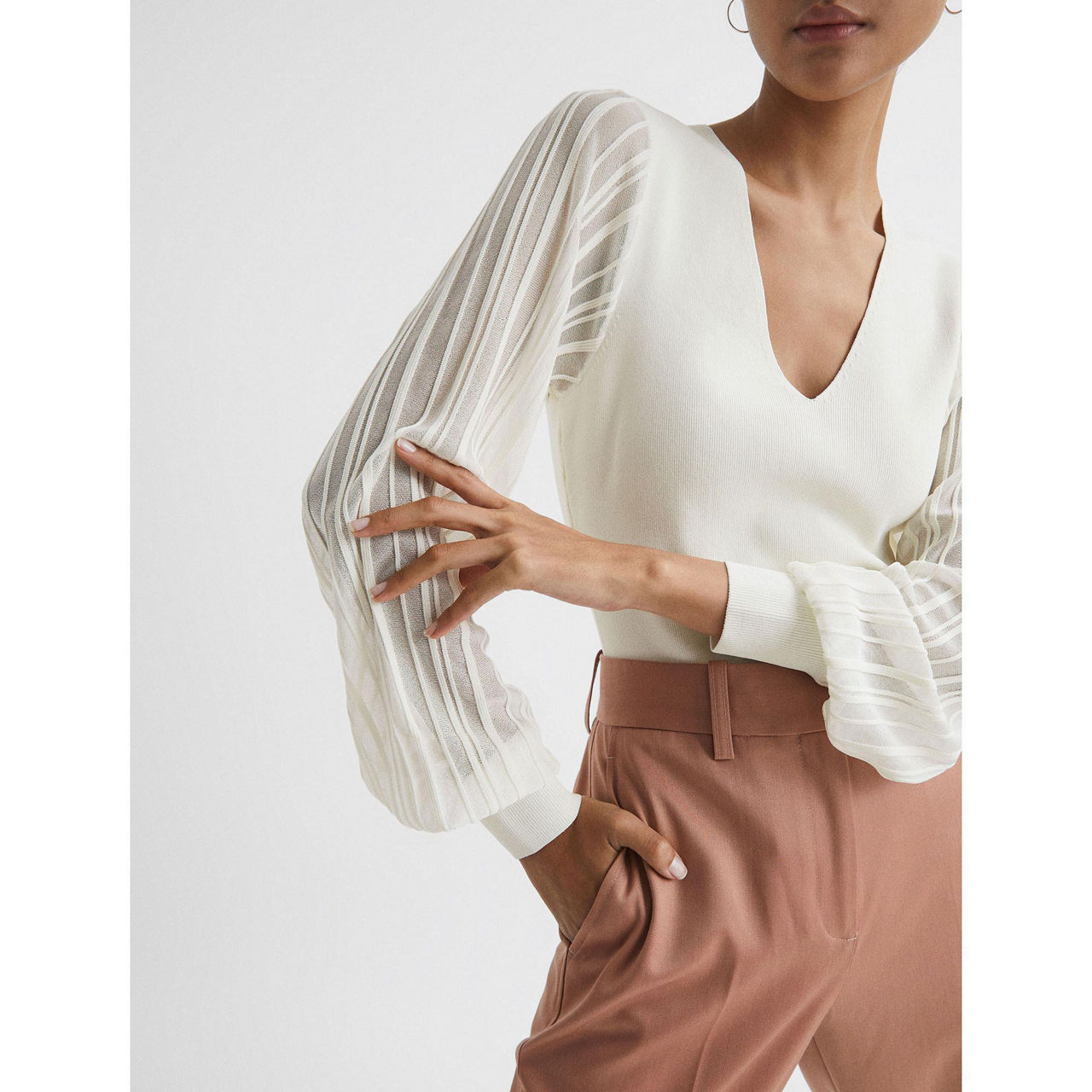 Brooklyn Sheer Sleeve Top