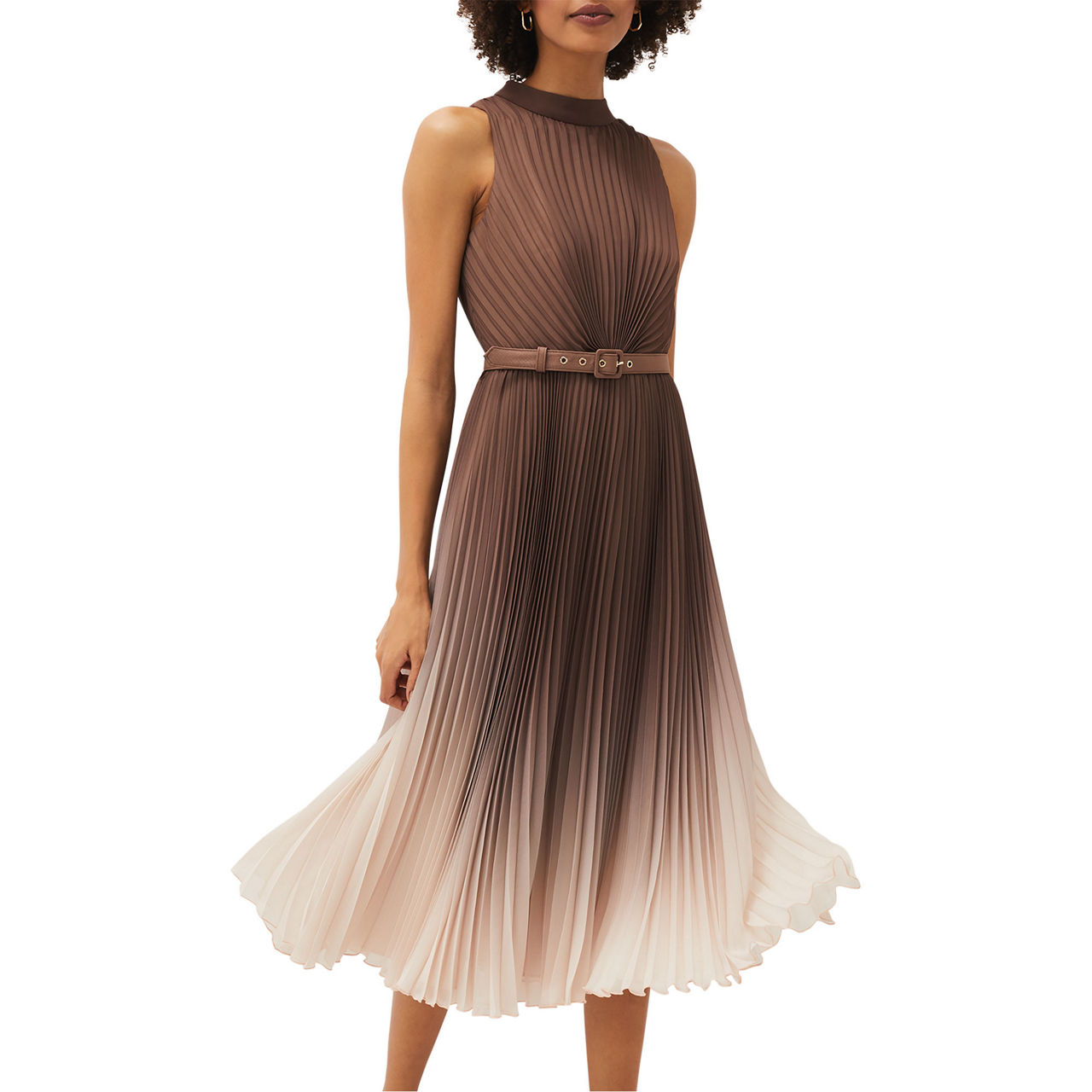 PHASE EIGHT Simara Ombre Pleated Midi Dress