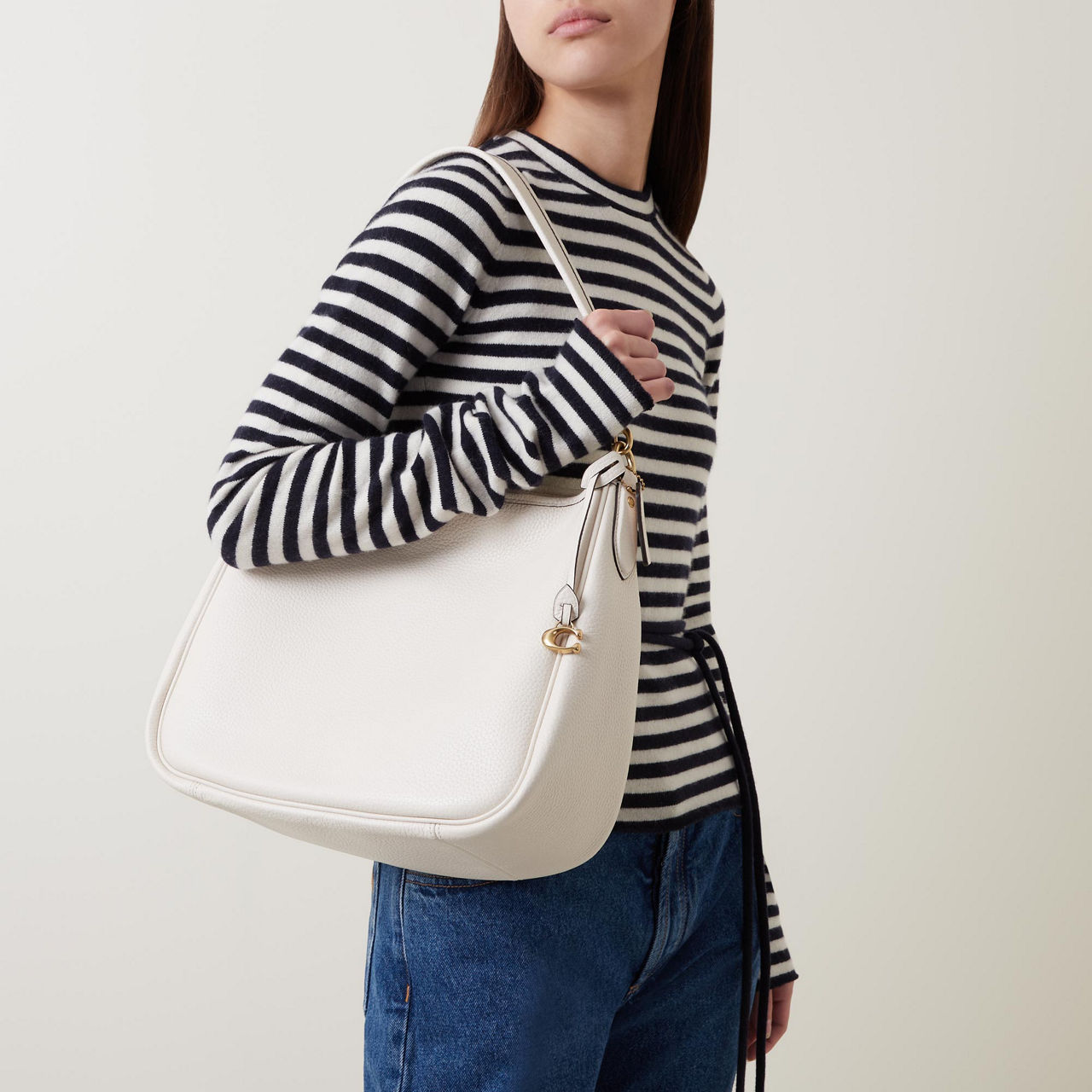 Cary Hobo Leather Shoulder Bag