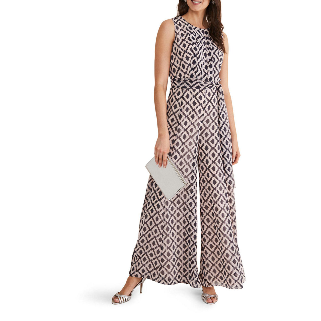 PHASE EIGHT Janine Printed Diamond Jumpsuit