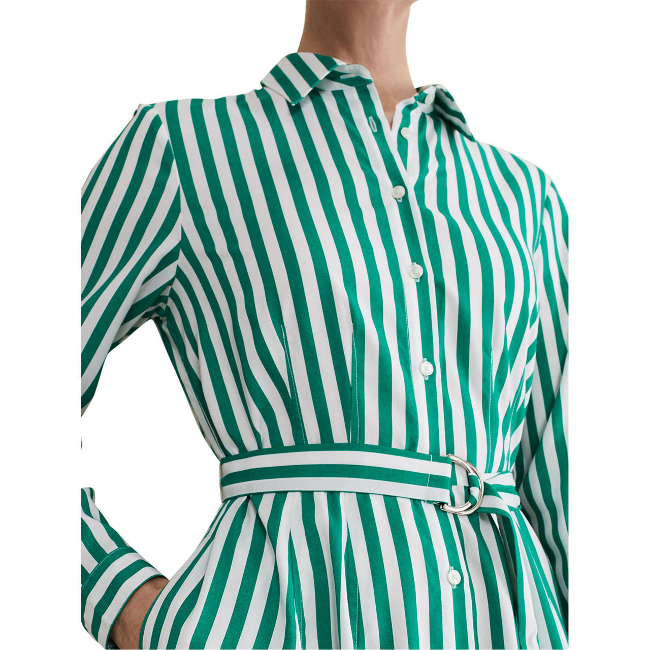 PHASE EIGHT Ida Stripe Shirt Midi Dress