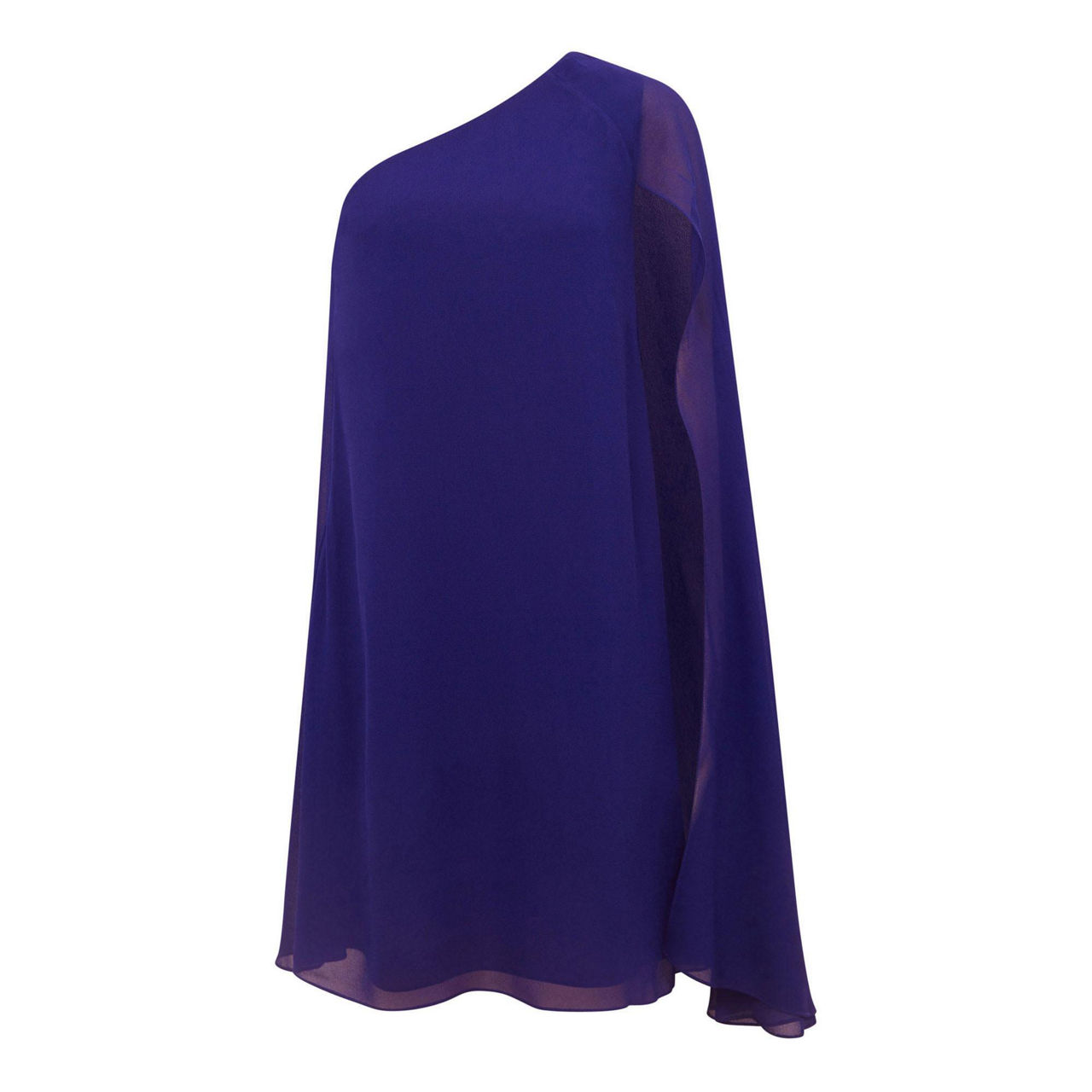 REISS Fleur Sheer Cape Sleeve Dress