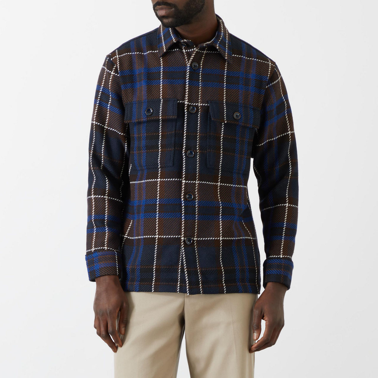 NN07 Soren Check Print Overshirt