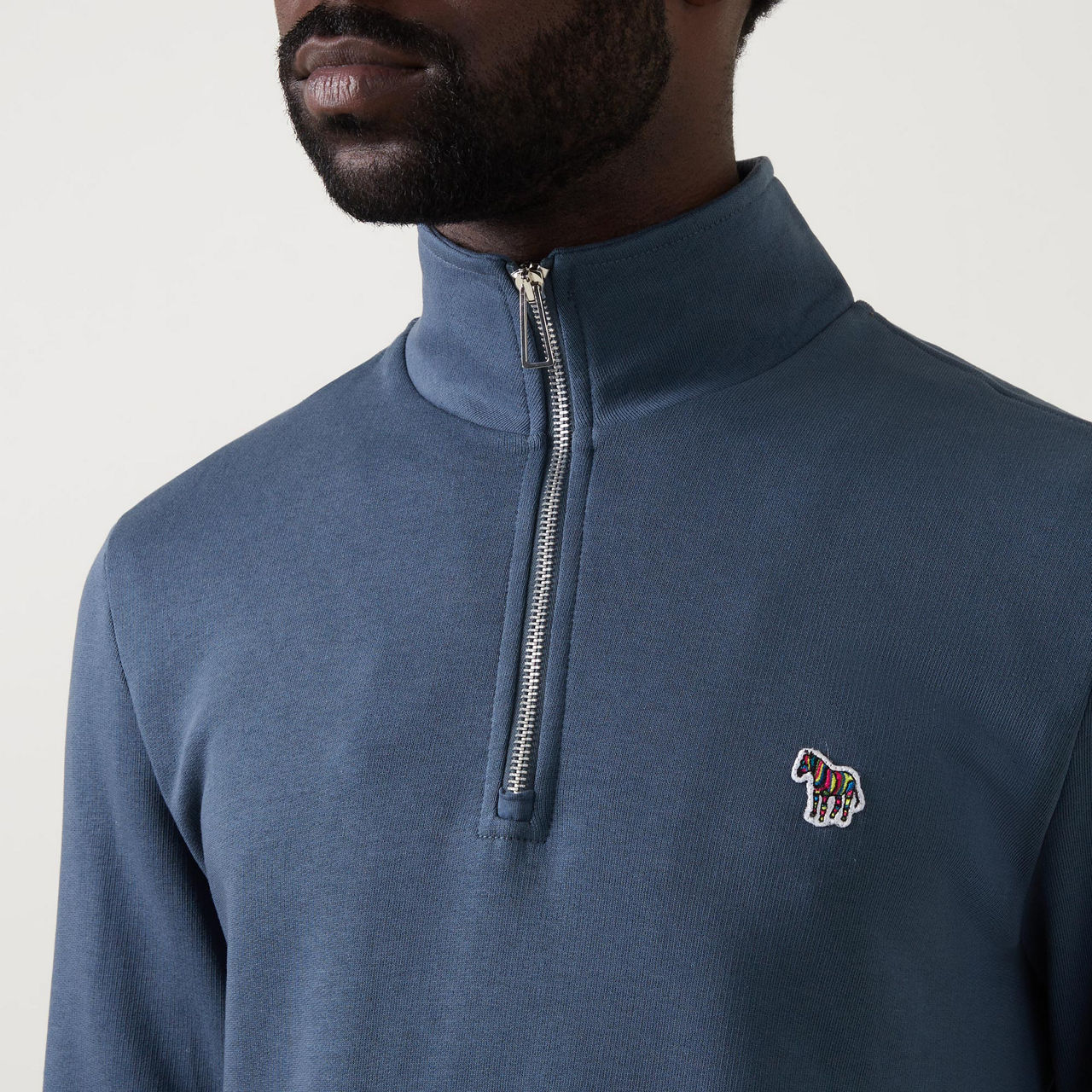 PS PAUL SMITH Zebra Logo Half-Zip Sweatshirt
