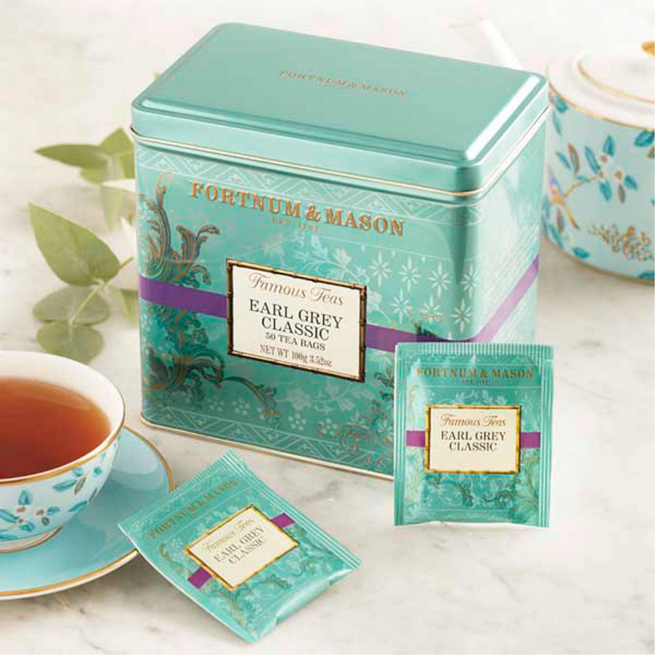 FORTNUM & MASON Earl Grey Classic 50 Tea Bag Tin 100g