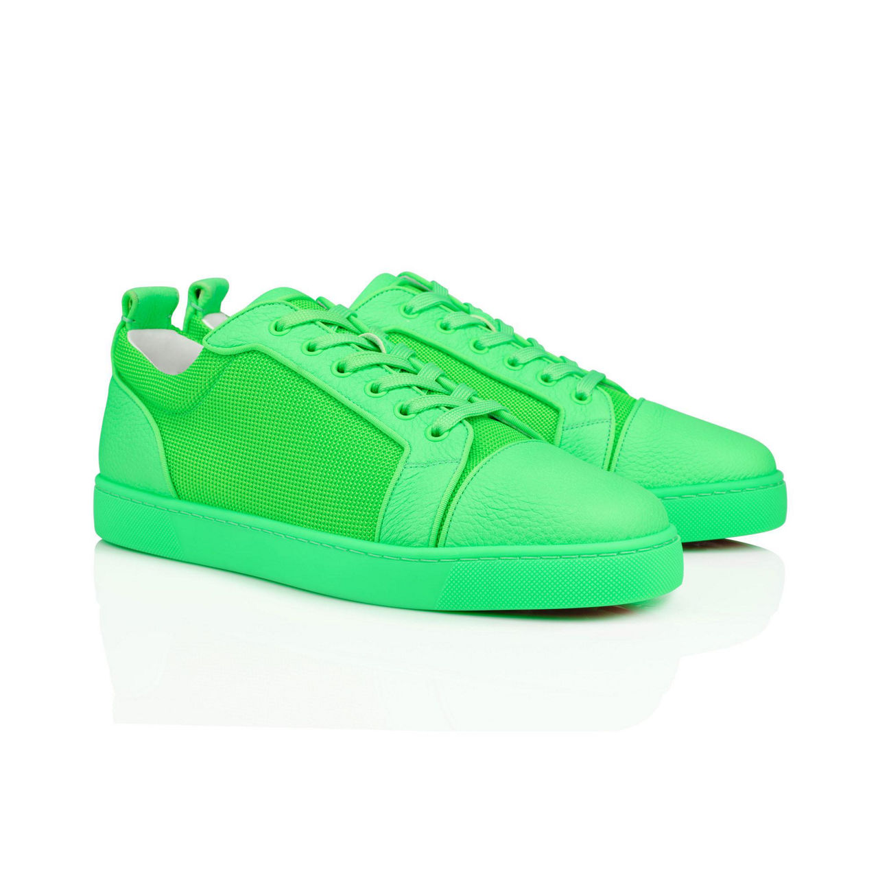 CHRISTIAN LOUBOUTIN Louis Junior Orlato Neon Trainers