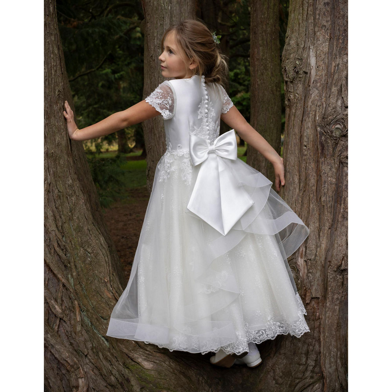 Floral Sparkle Communion Dress