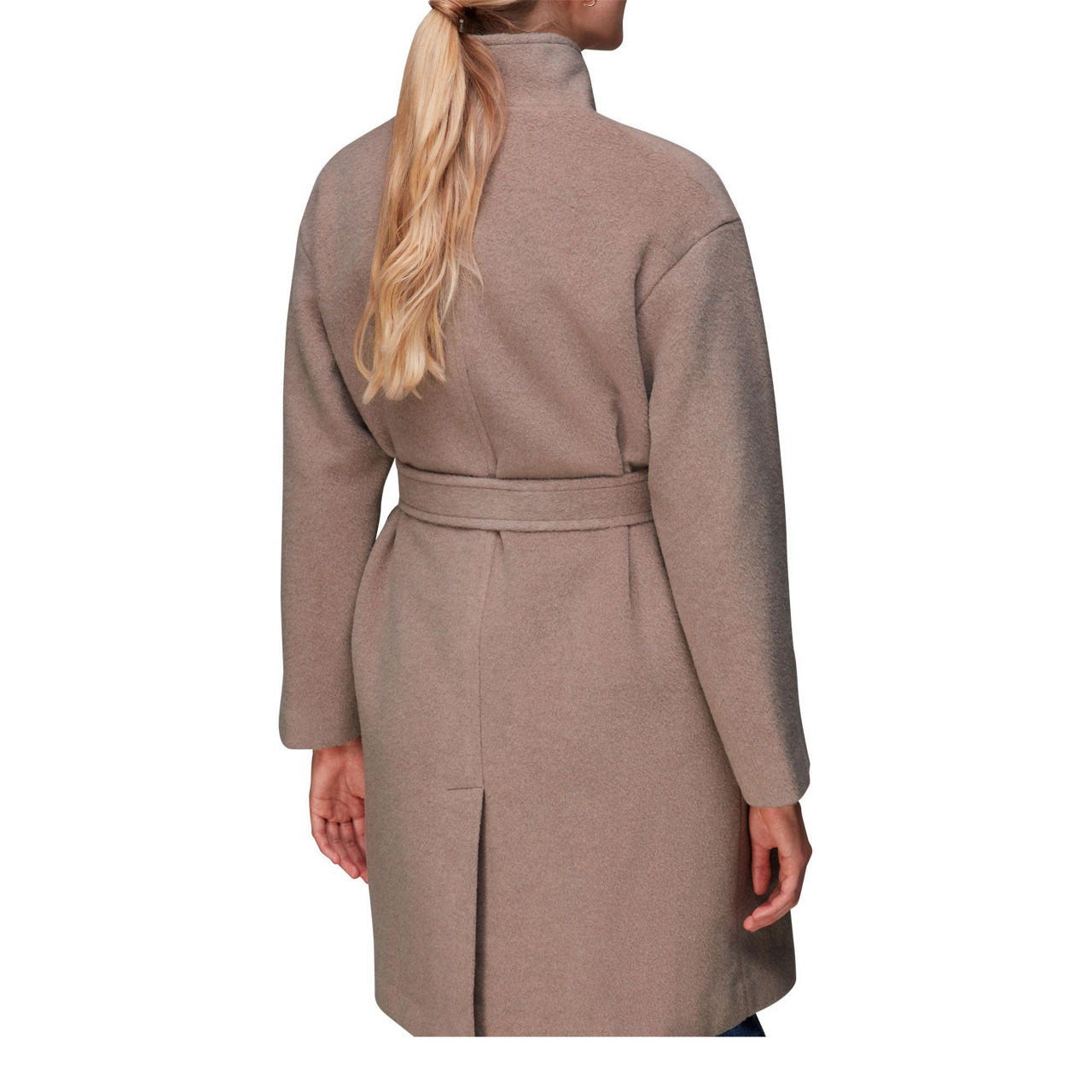 Clara Funnel Neck Wool Coat