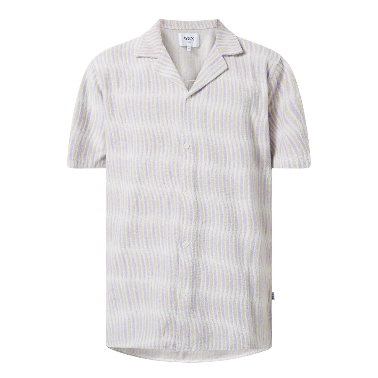 WAX LONDON Didcot Wave Printed Short Sleeve Shirt