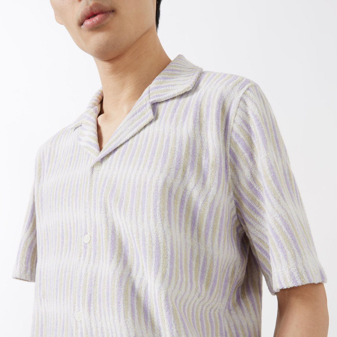 WAX LONDON Didcot Wave Printed Short Sleeve Shirt