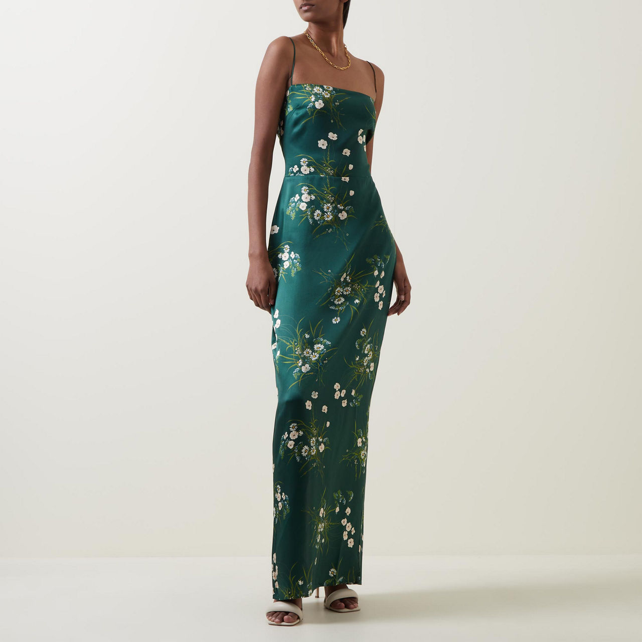 Reformation Frankie Floral Silk Maxi Dress