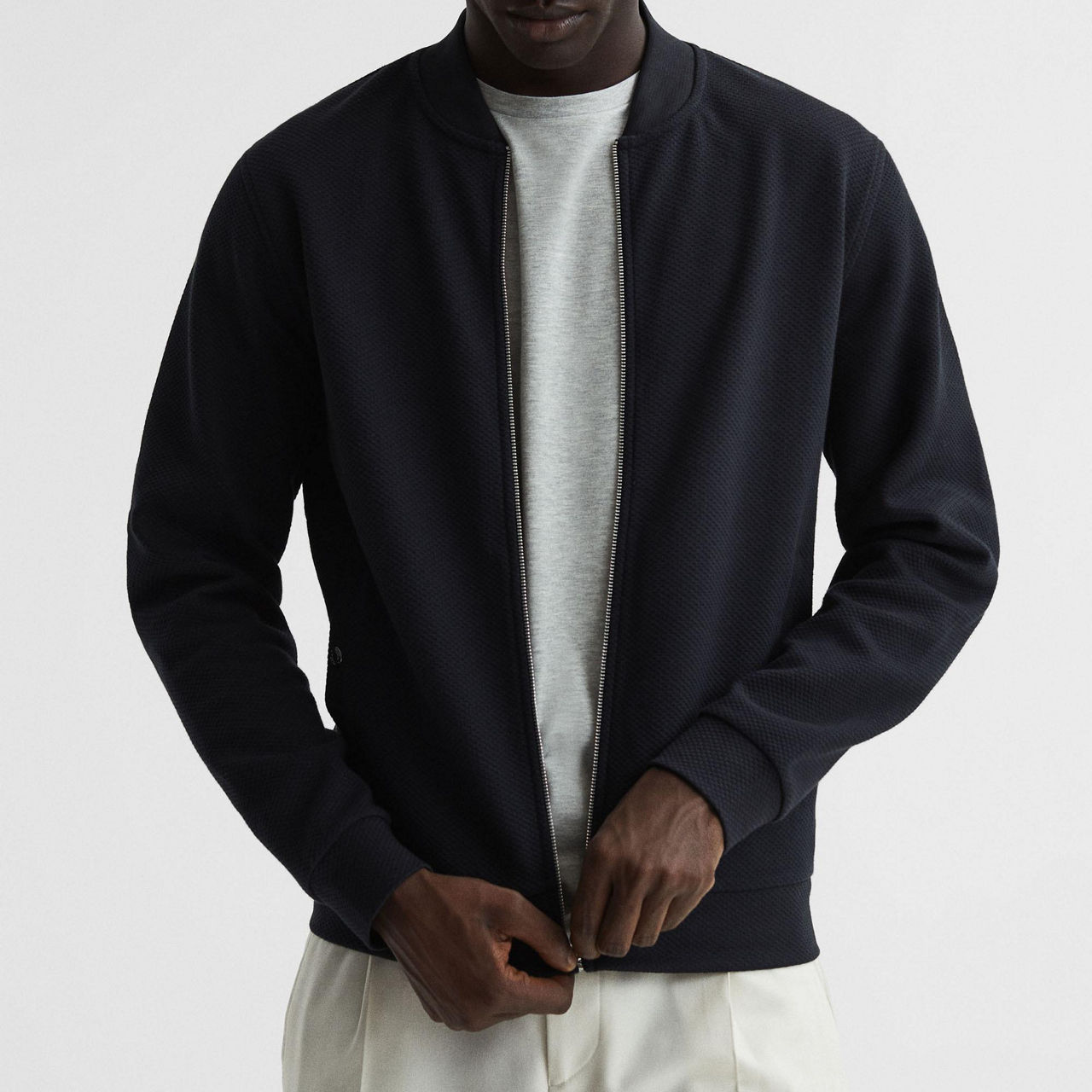 Bolton Zip Through Textured Jacket