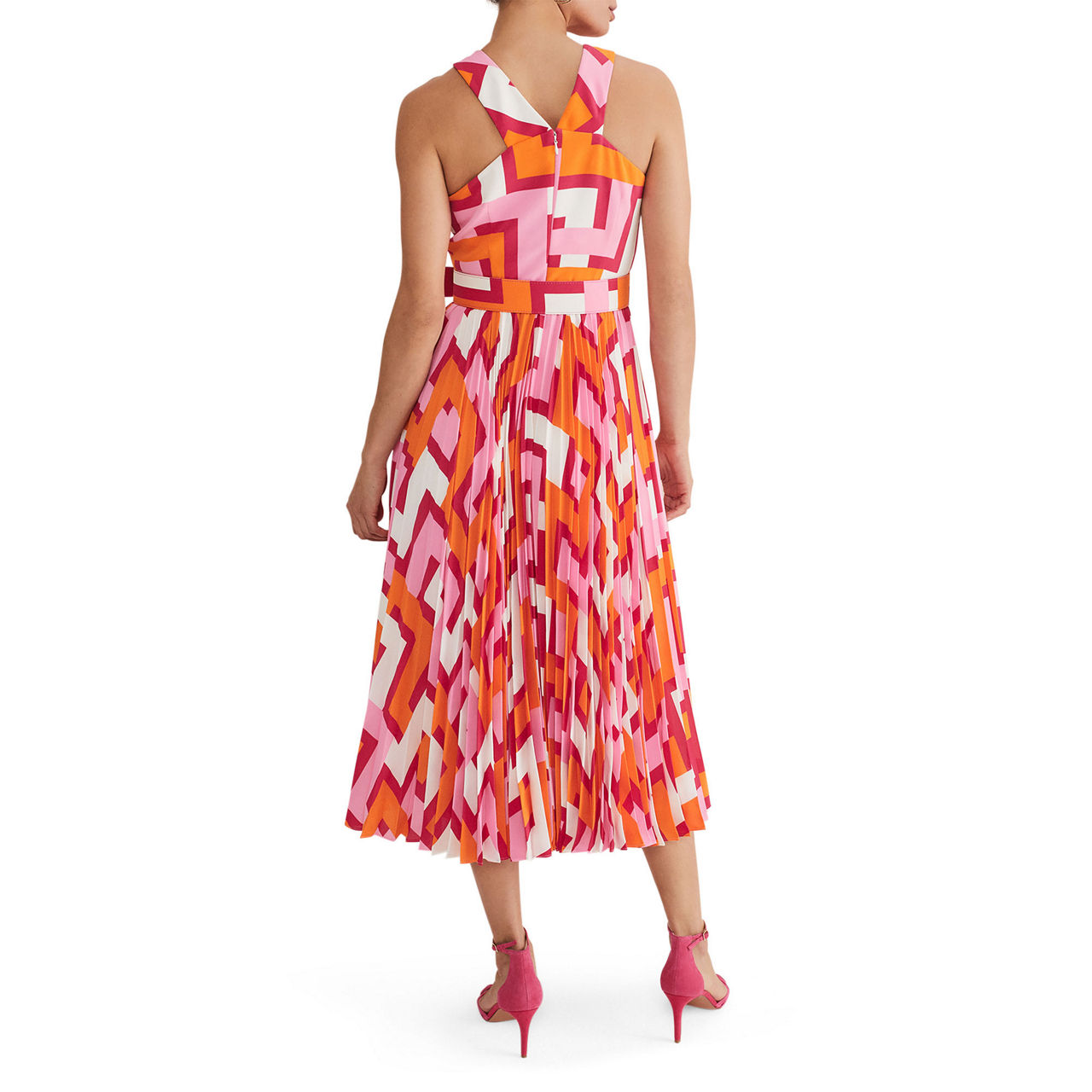 Yas Twisted Neck Midi Dress