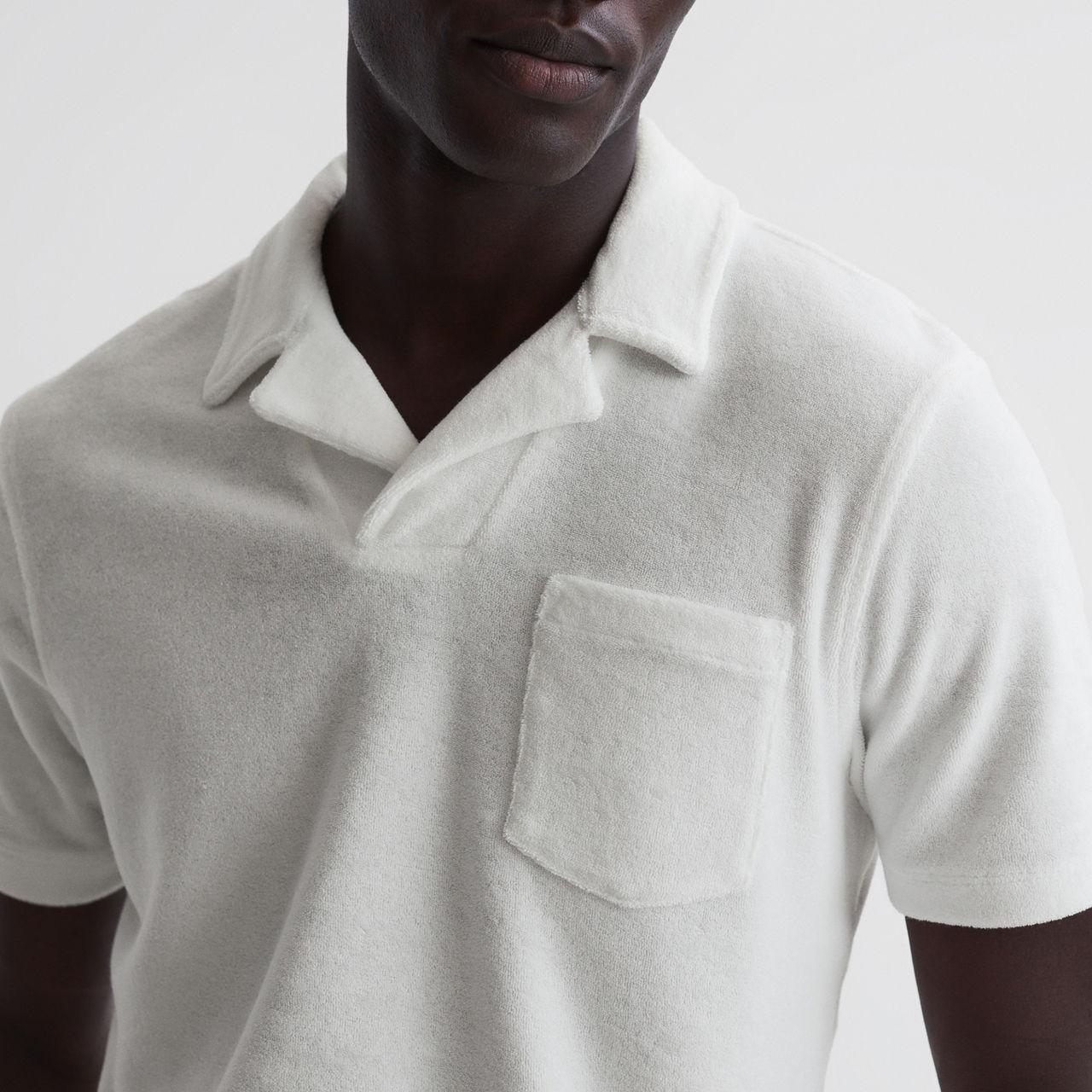Caicos Towelling Cuban Collar Polo Shirt