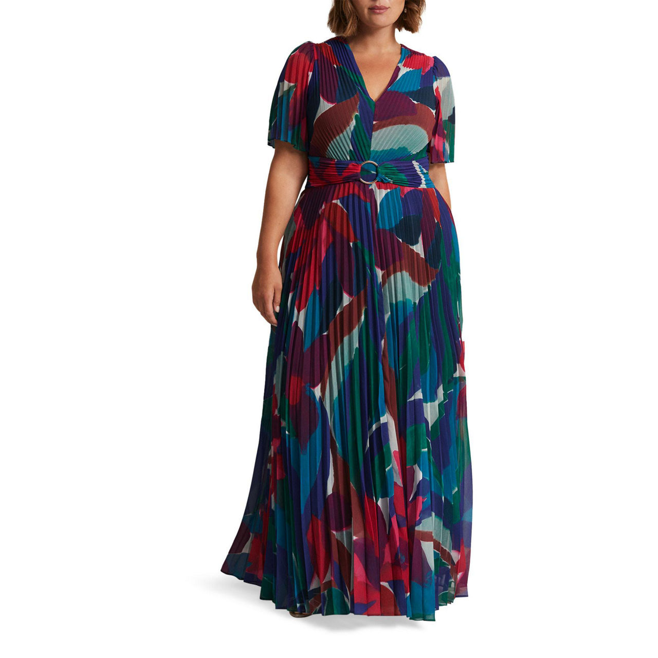 PHASE EIGHT Priscilla Floral Pleated Maxi Dress