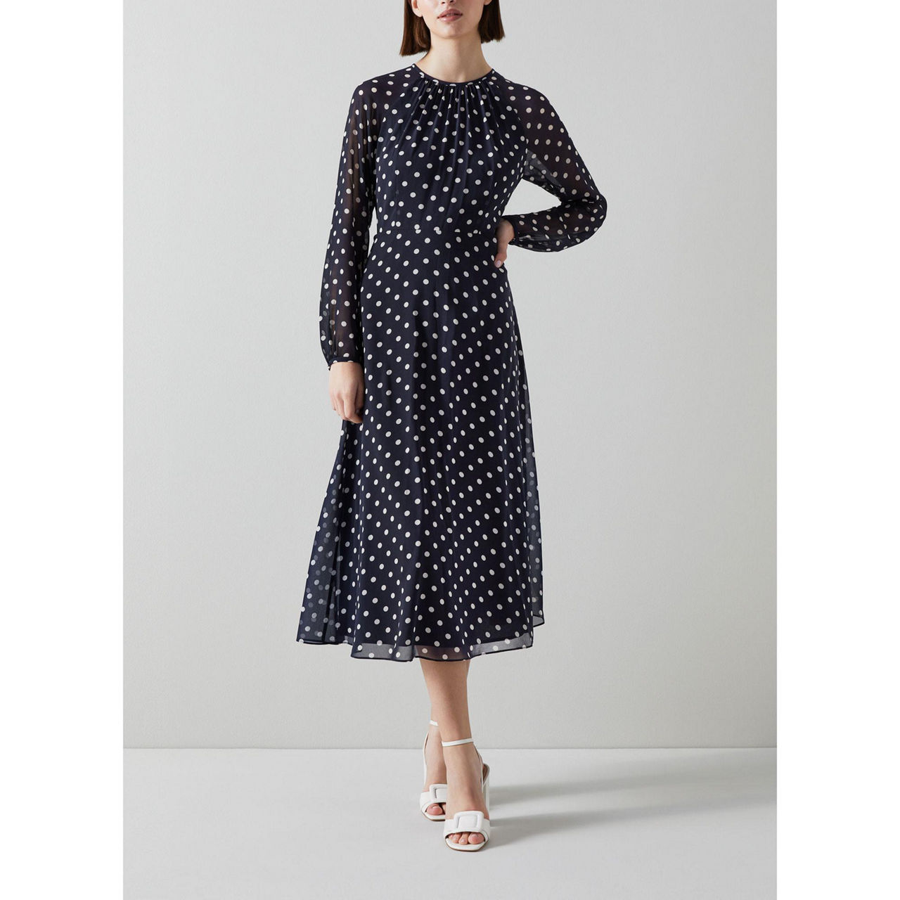 LK BENNETT Addison Spot Midi Dress