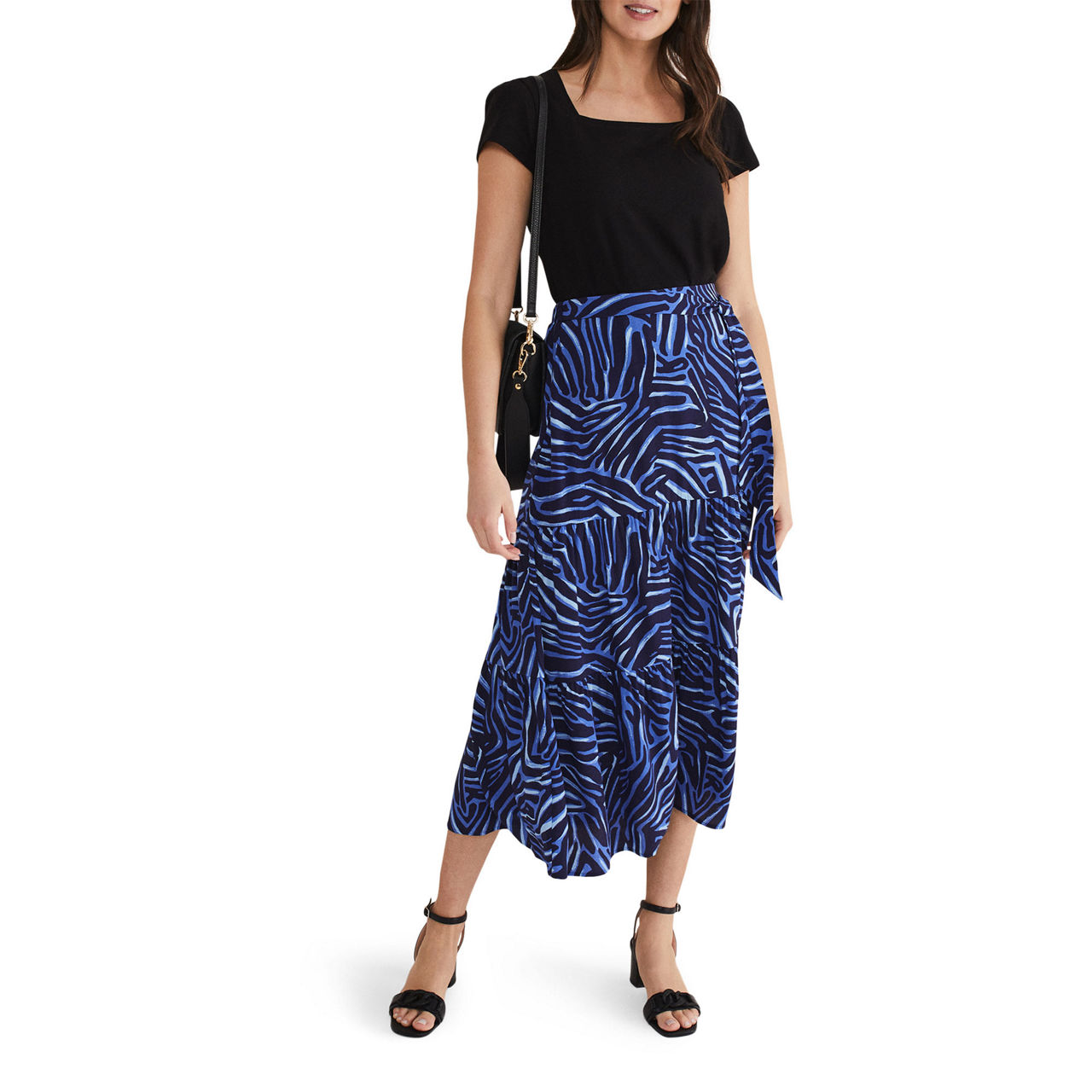 PHASE EIGHT Tana Zebra Printed Midi Skirt