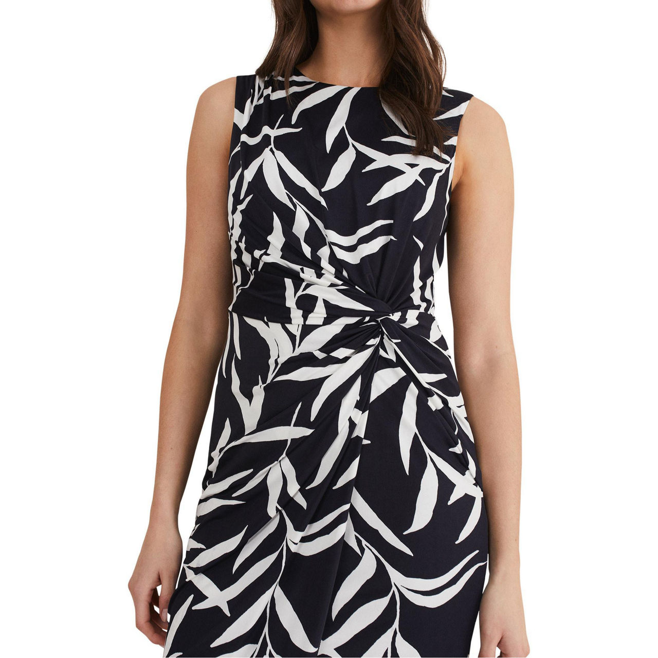 PHASE EIGHT Joanna Leaf Print Bodycon Dress