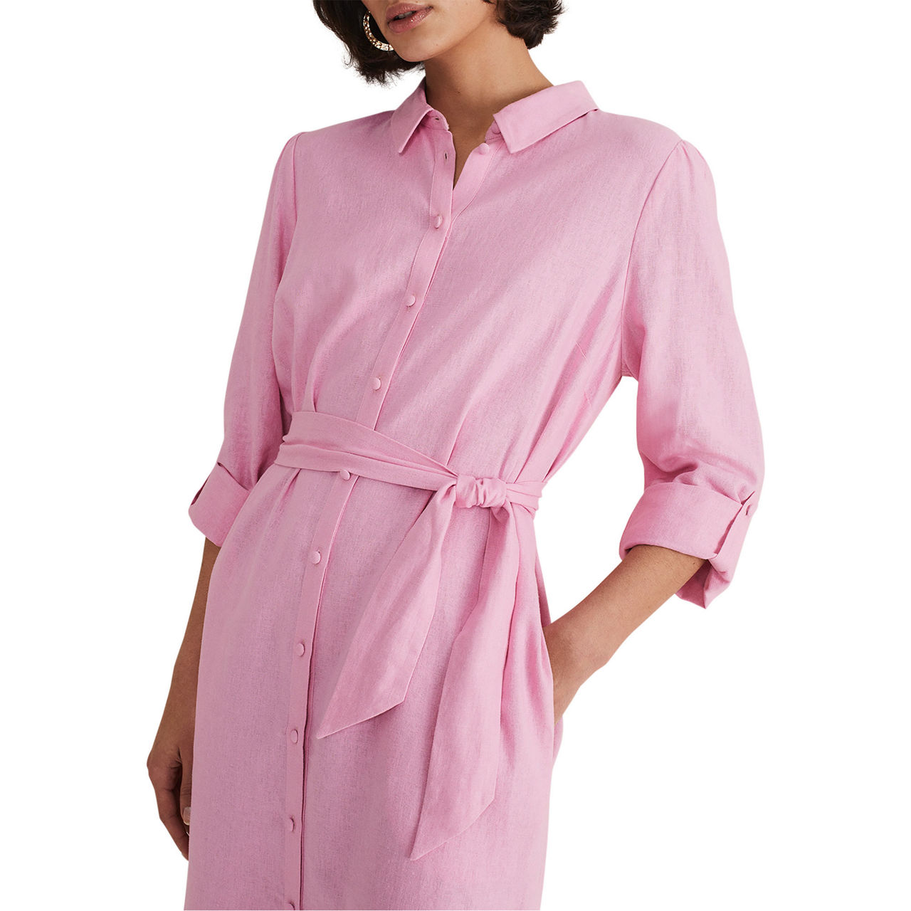 PHASE EIGHT Rosalina Linen Shirt Midi Dress