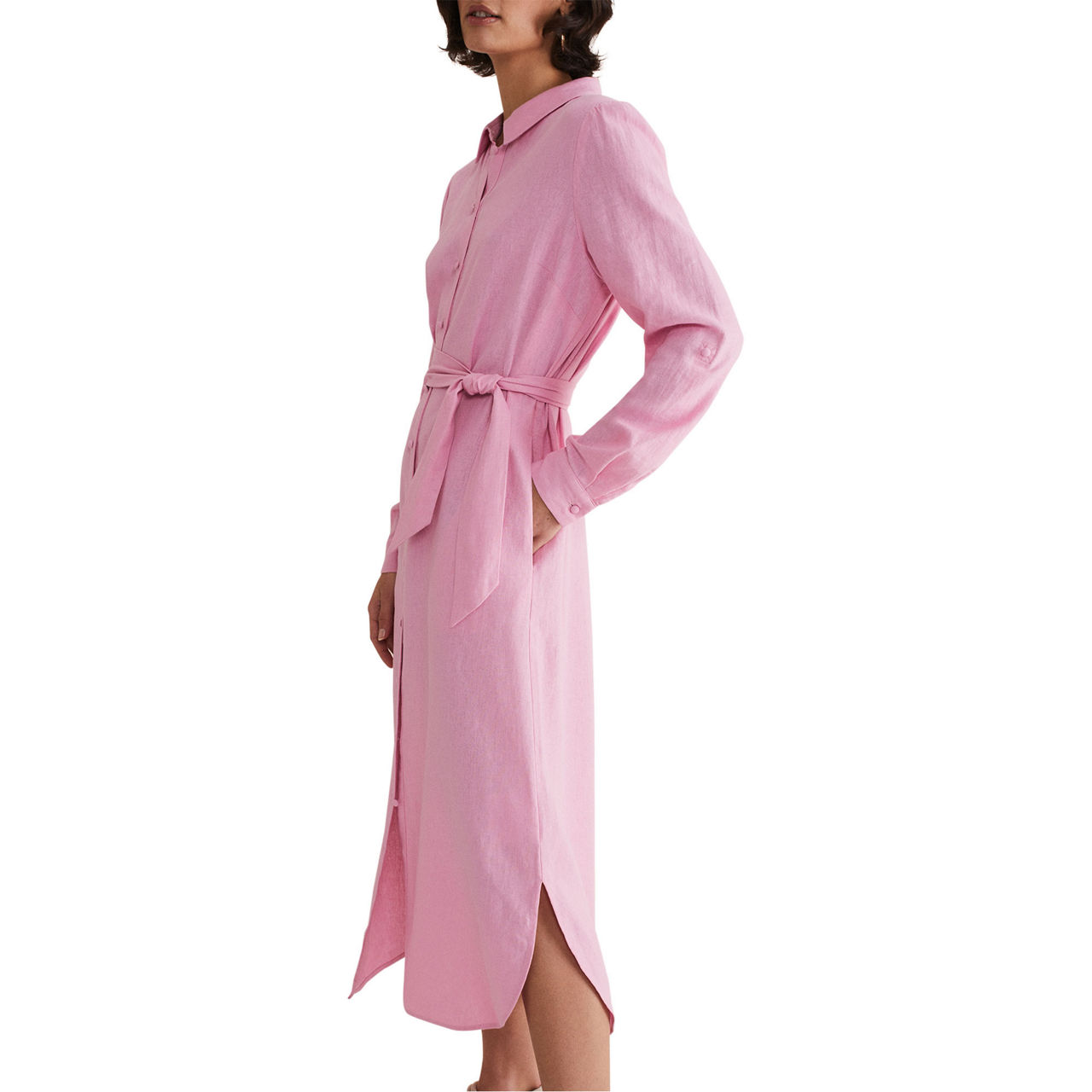 PHASE EIGHT Rosalina Linen Shirt Midi Dress