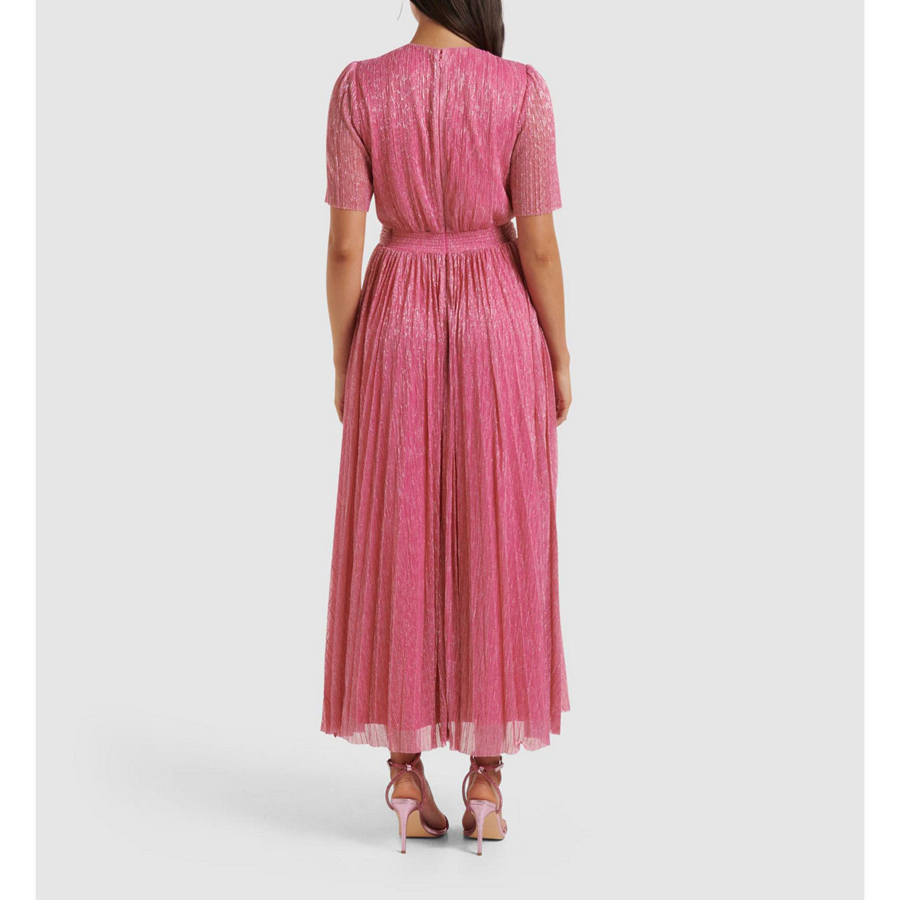 FOREVER NEW Isabella Wrap Plisse Midi Dress