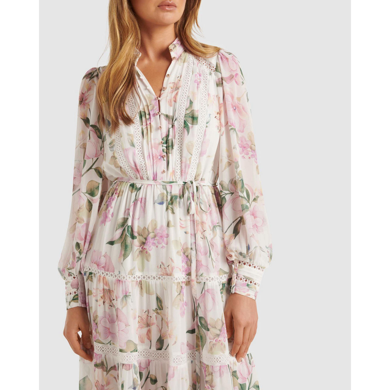 FOREVER NEW Juliette Trim Detail Midi Dress