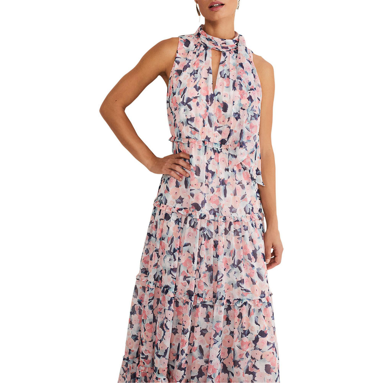 PHASE EIGHT Esme Floral High Neck Maxi Dress