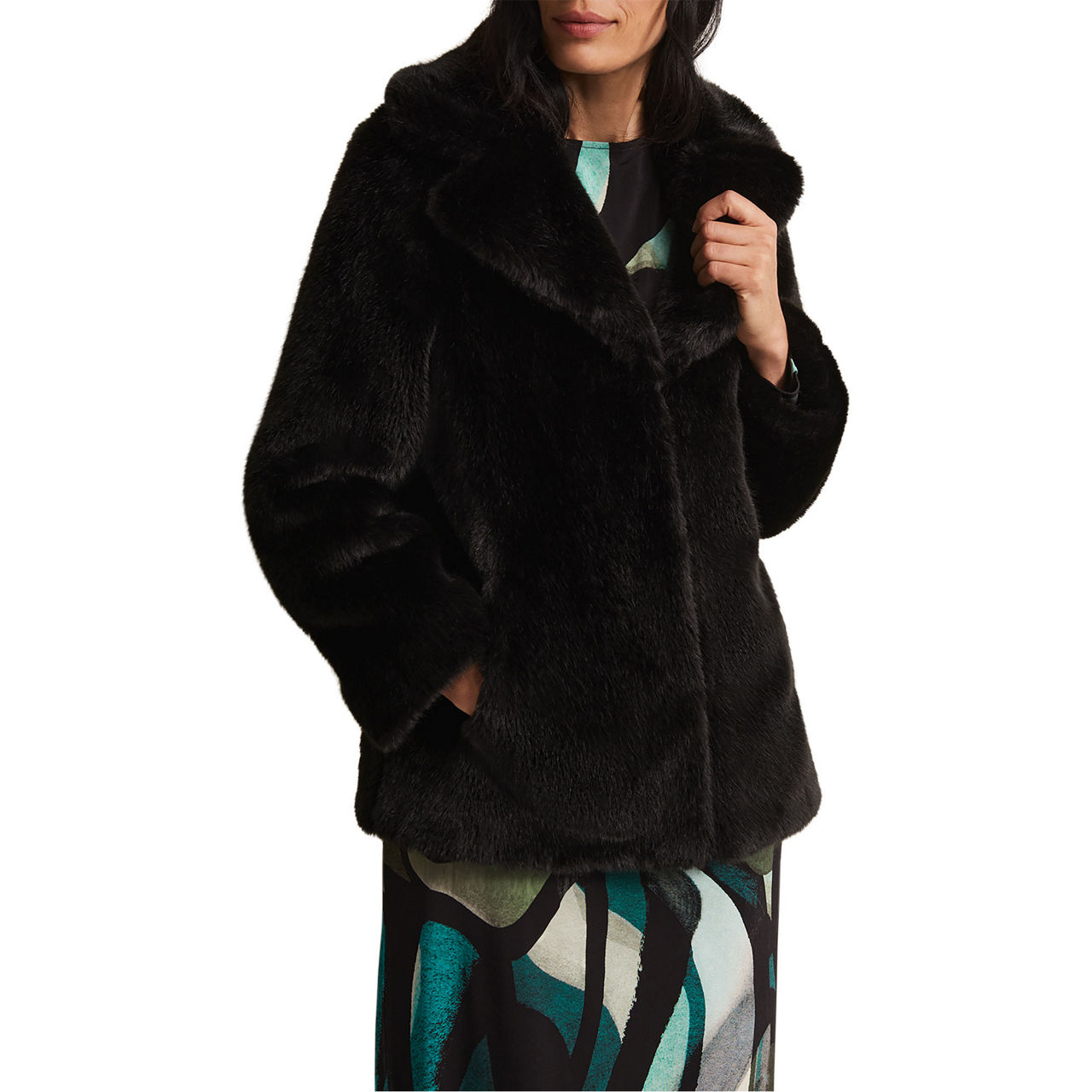 PHASE EIGHT Megan Faux-Fur Coat