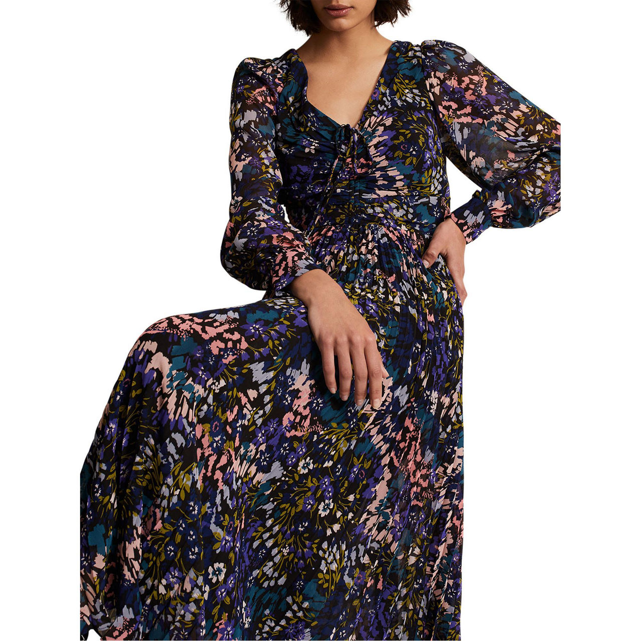 PHASE EIGHT Kindra Floral Pleated Dress