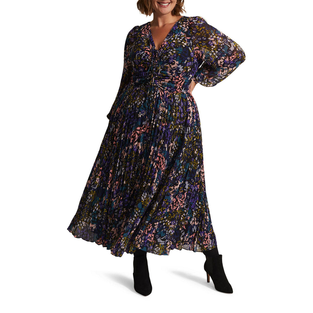 PHASE EIGHT Kindra Floral Pleated Dress