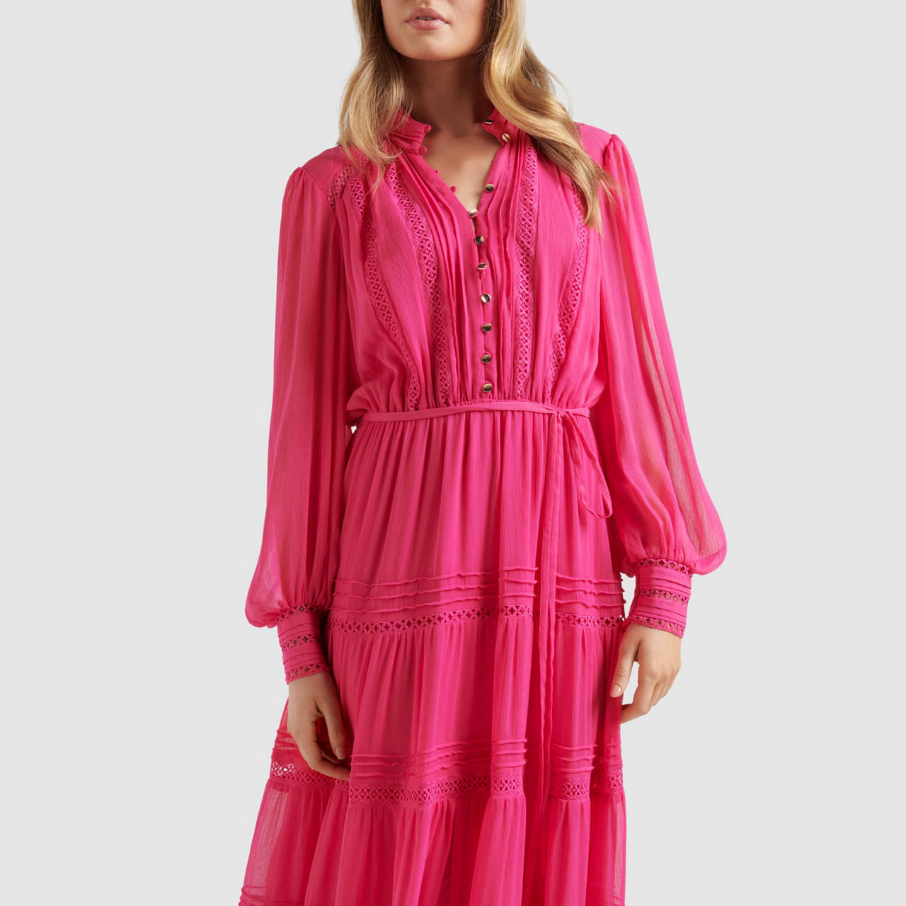 FOREVER NEW Juliette Trim Detail Midi Dress